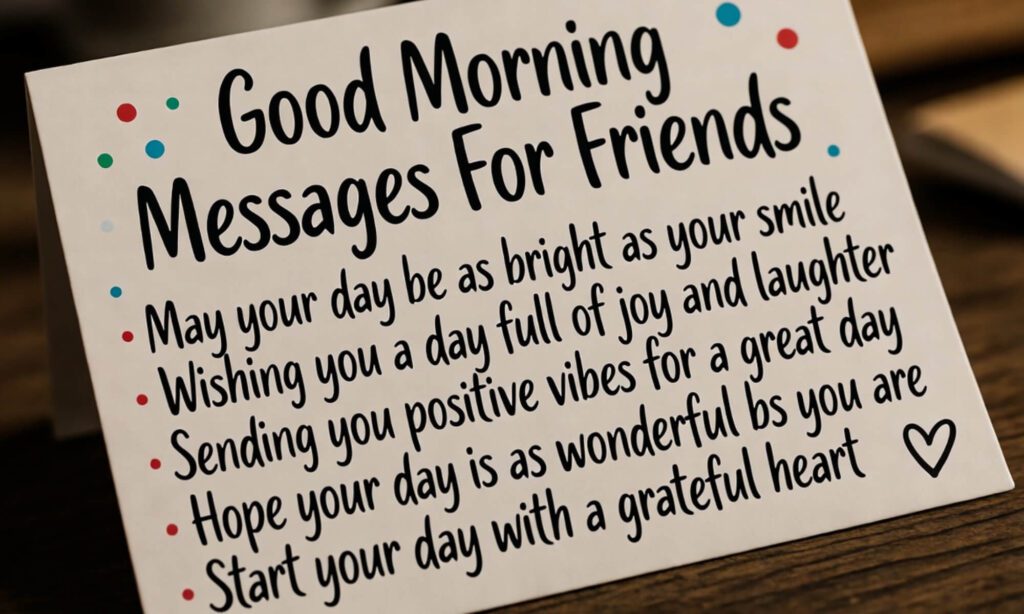 Good Morning Messages For Friends | Fun & Inspiring Wishes